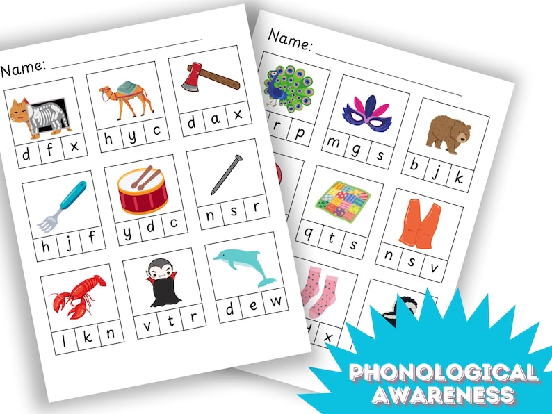 Beginning Sound Worksheets | Phonics CVC Amplify Phonemic Awareness ...
