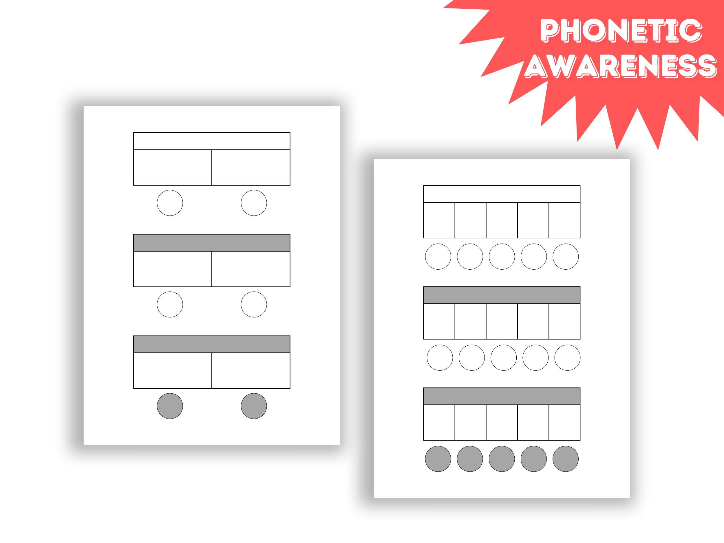 Sound Elkonin Boxes Blank Word Work CVC Phonemic Awareness | Early ...