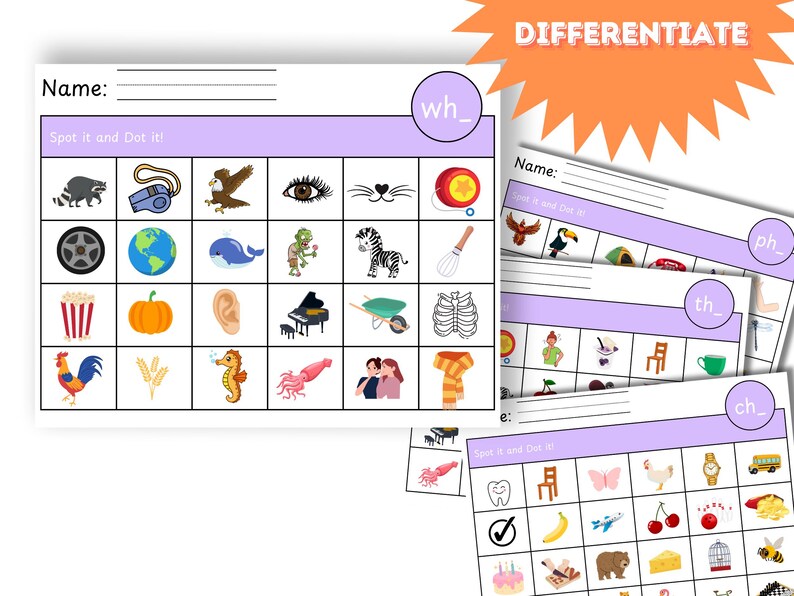 Beginning Digraph Spot and Dot Phonics CVC Amplify Phonemic Awareness ...