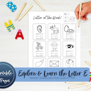 Letter of the Week E - Alphabet Learning, Preschool Worksheets ...