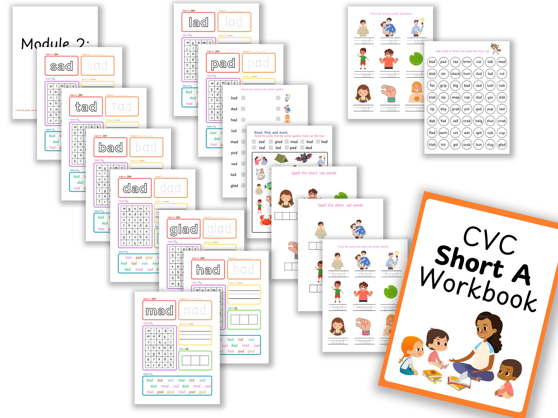 CVC Workbook| Homeschool Resources, Phonics Activity Sight Words ...