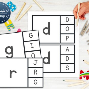 Alphabet Clip Cards Peg It Flash Cards, Peg It, Clip Cards, Educational ...