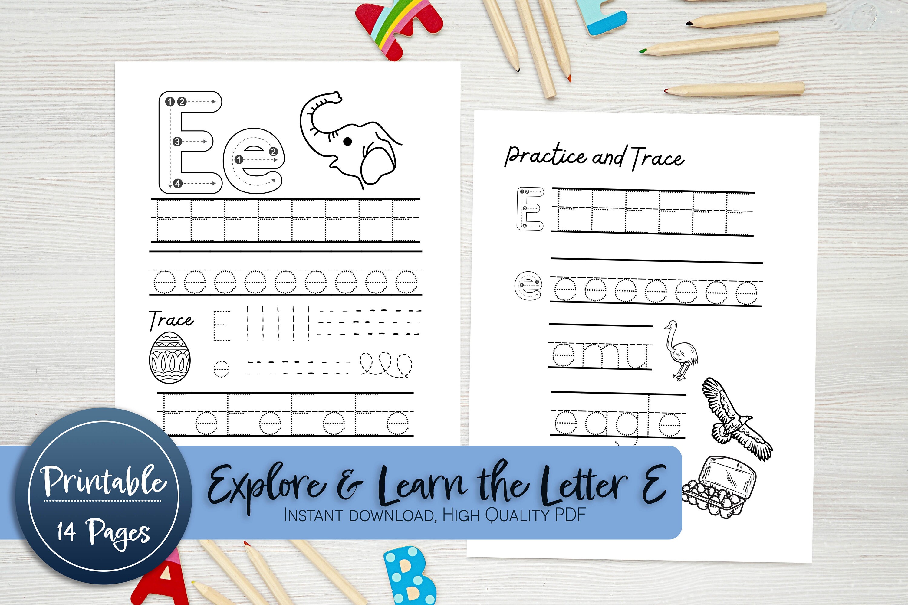 Letter of the Week E Alphabet Learning, Preschool Worksheets, Printable ...
