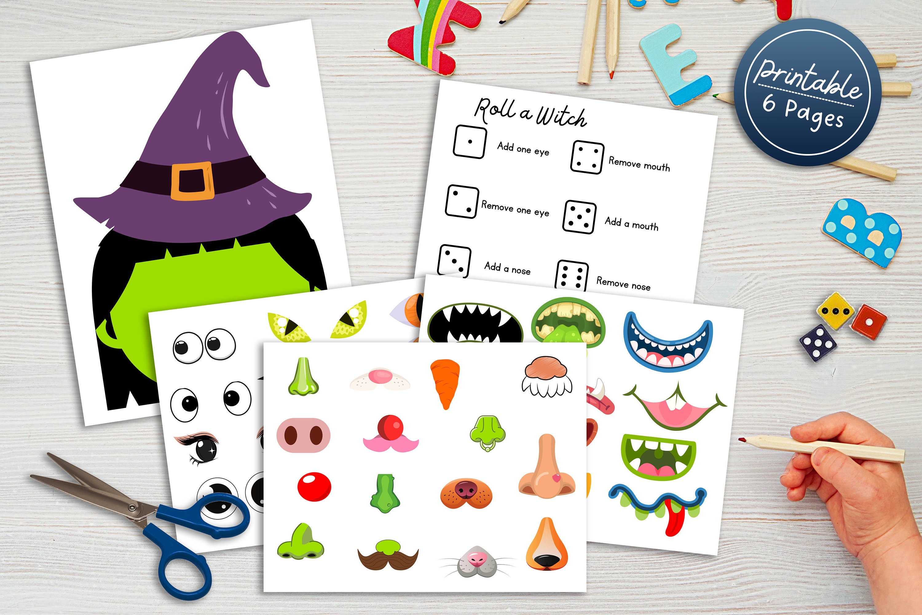 Build a Witch | Cut and Paste Fall Activity Cutting Practice Toddler ...