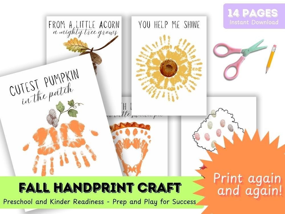 Fall Handprint Craft | Fall Handprint Art, Craft for Kids, Autumn ...