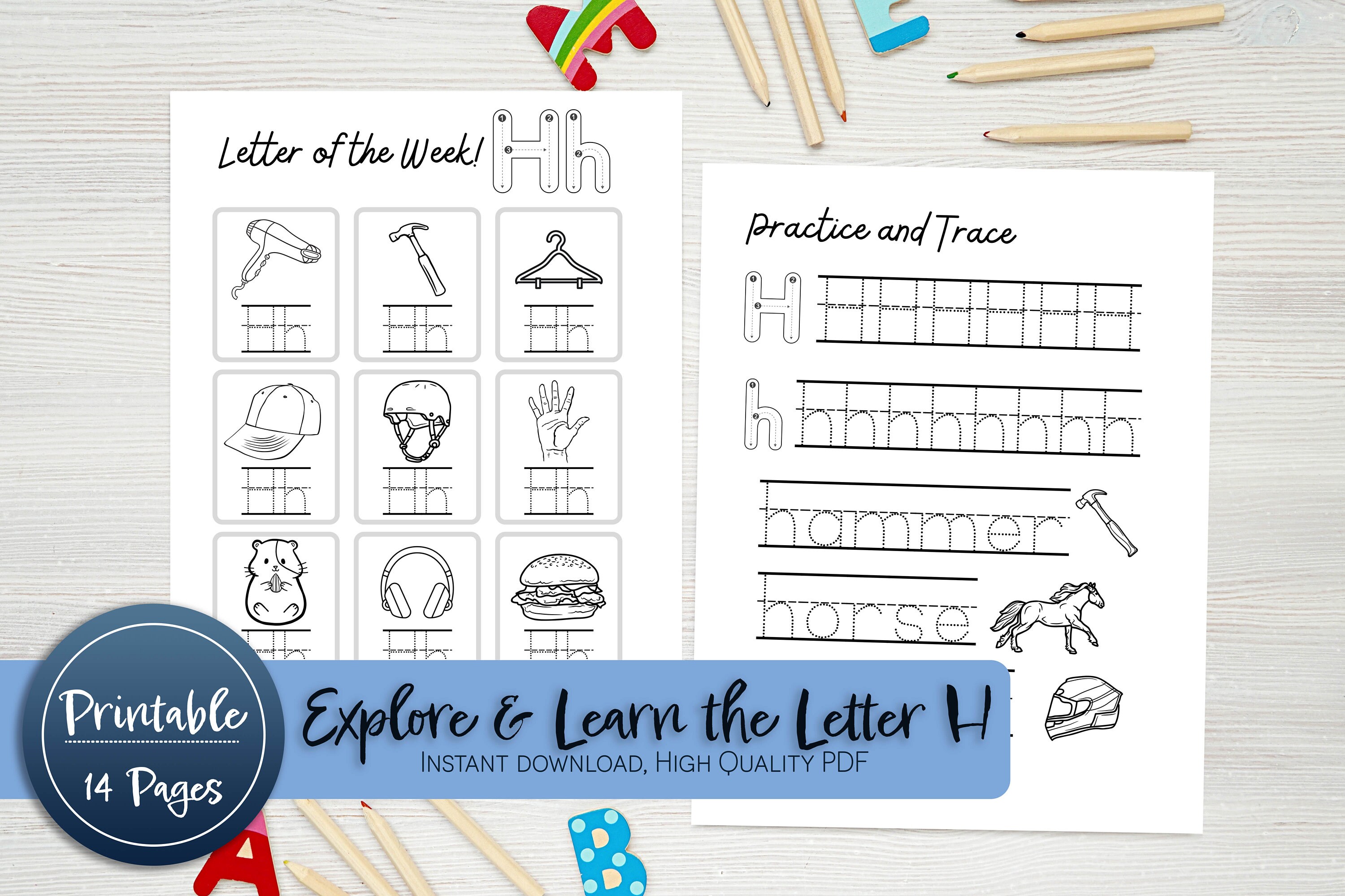 Letter of the Week H Alphabet Learning, Preschool Worksheets, Printable ...