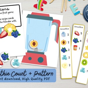 Recipe Pretend Play | Pre-school Activity Counting Games Match the ...