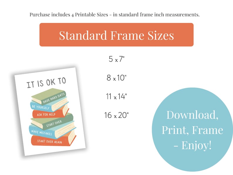 It's Okay to Not Be Okay Poster, Motivational Kids Art, Classroom ...