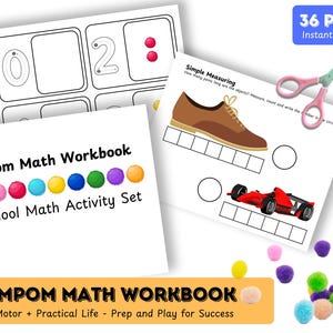 Pompom Learning Mats Counting 1-20 Math Center Activity - Kindergarten ...