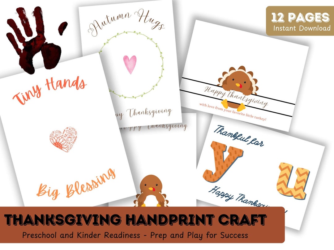Thanksgiving Handprint Craft | Fall Handprint Art for Kids, Autumn ...