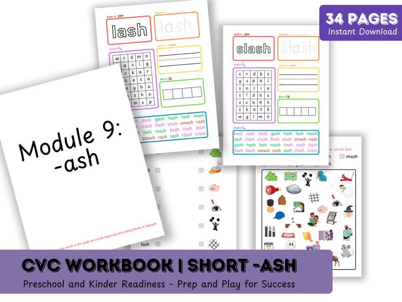 CVC Workbook| Homeschool Resources, Phonics Activity Sight Words ...