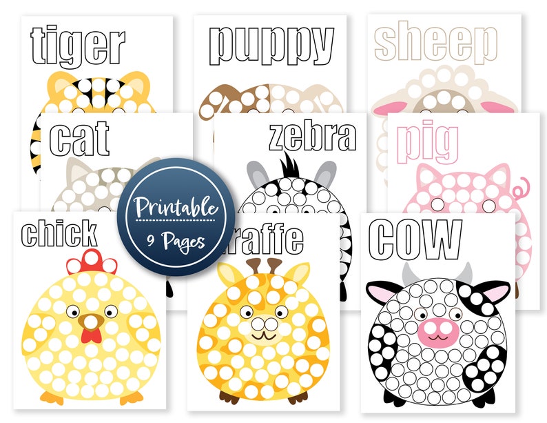 Do A Dot Printable Preschool Printable Activity, Coloring, Fine Motor ...