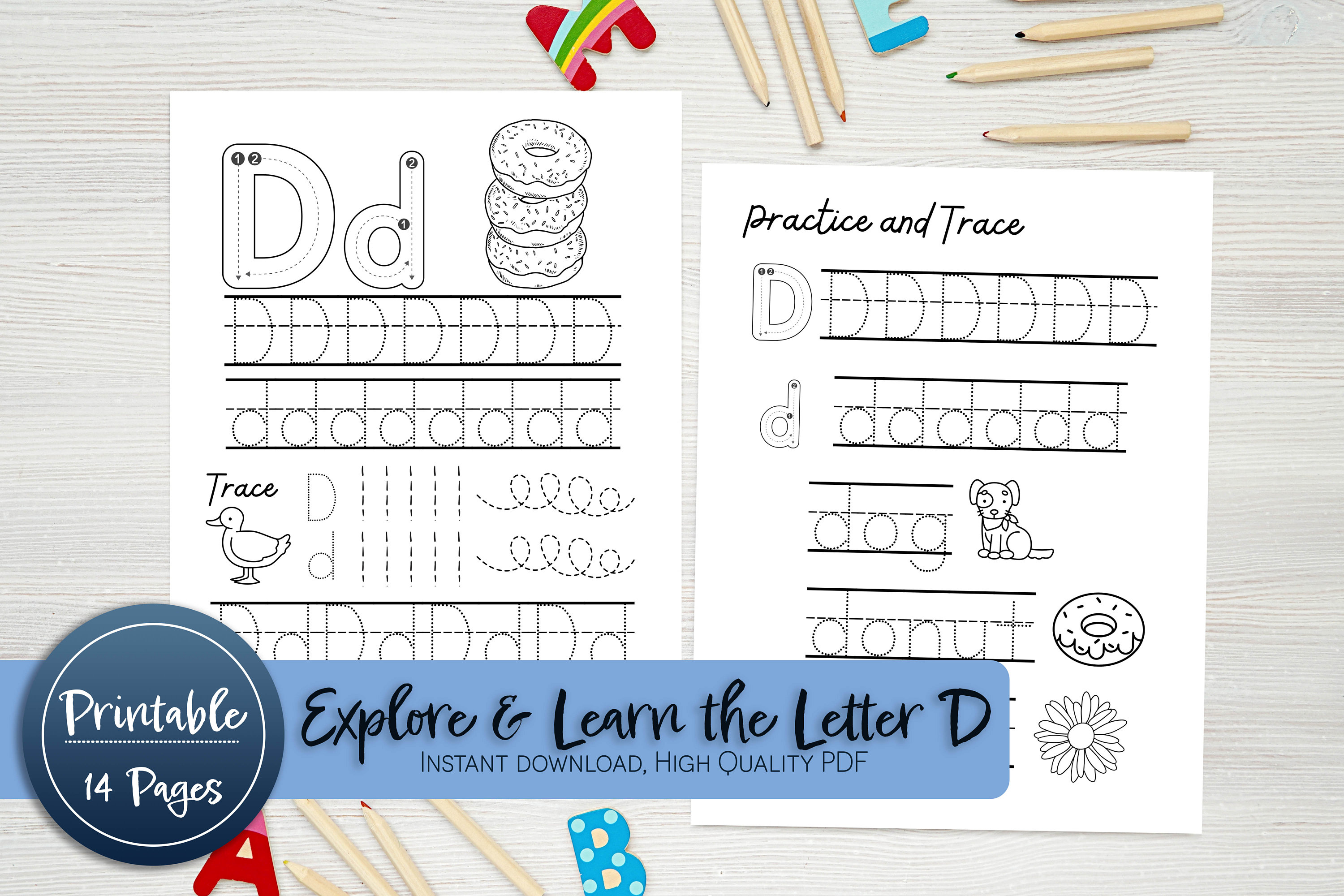 Letter of the Week D - Alphabet Learning, Preschool Worksheets ...