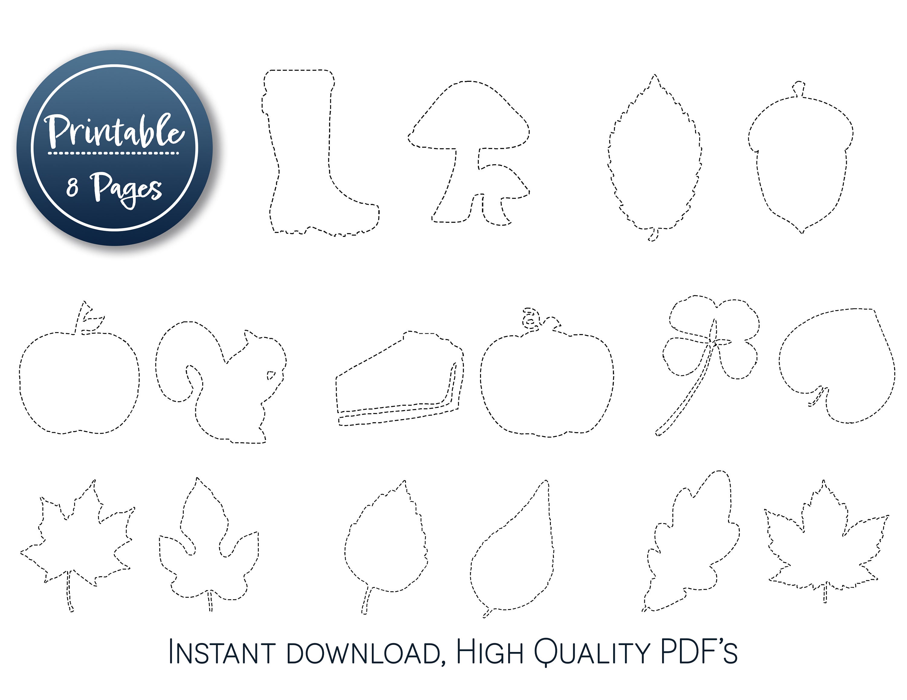 Montessori Fall Pin Punch Activity Fine Motor Preschool - Etsy