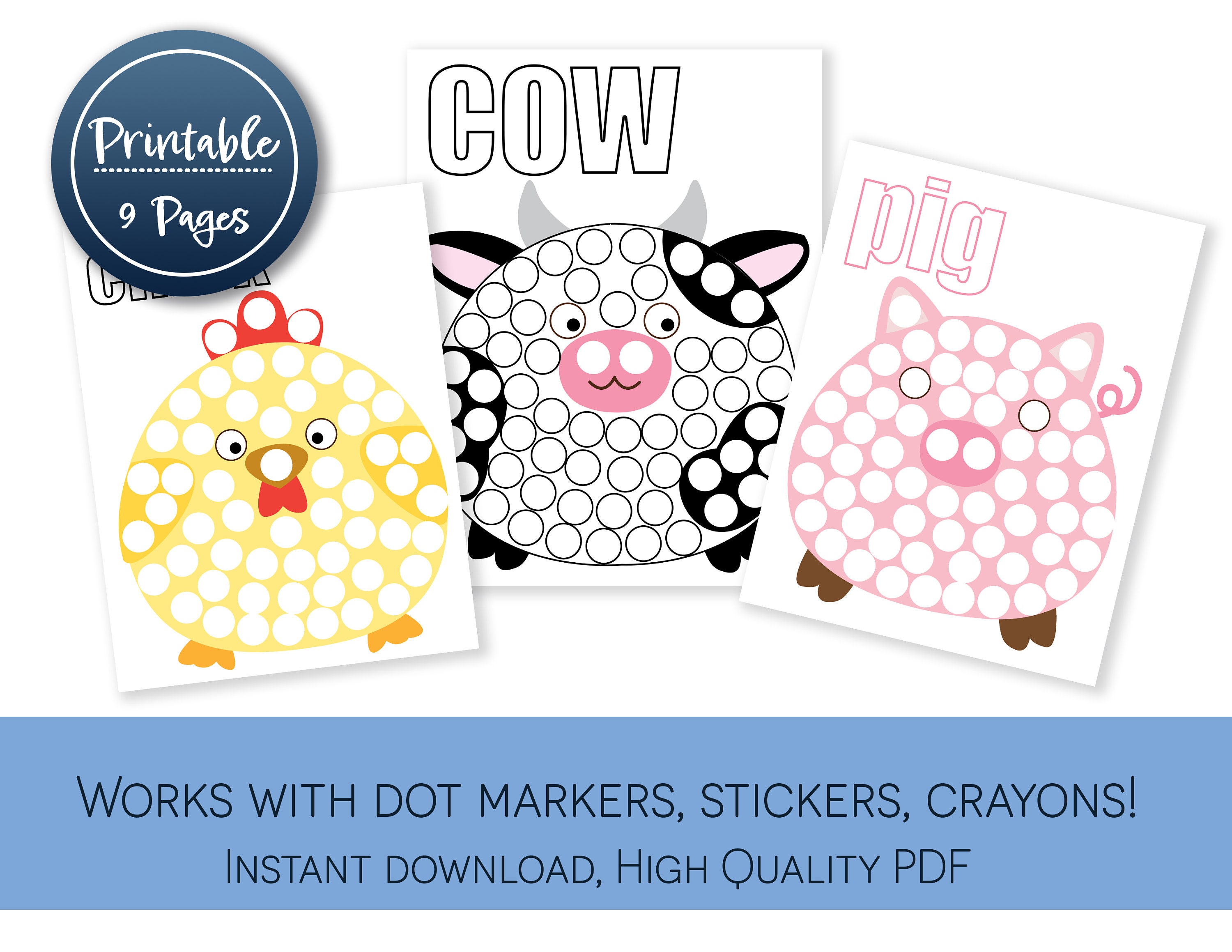 Do A Dot Printable Preschool Printable Activity, Coloring, Fine Motor ...