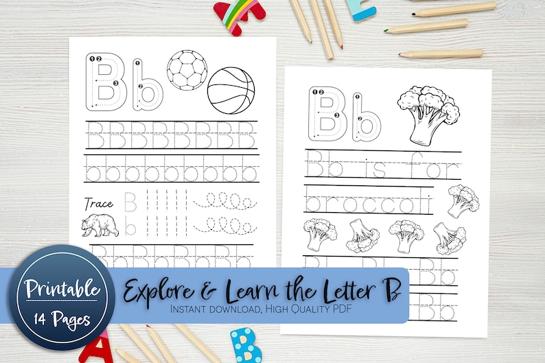 Letter of the Week B Alphabet Learning Preschool - Etsy