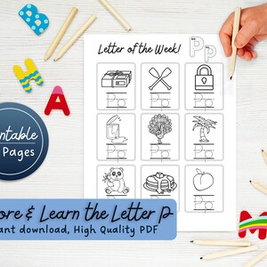 Letter of the Week P - Alphabet Learning, Preschool Worksheets ...