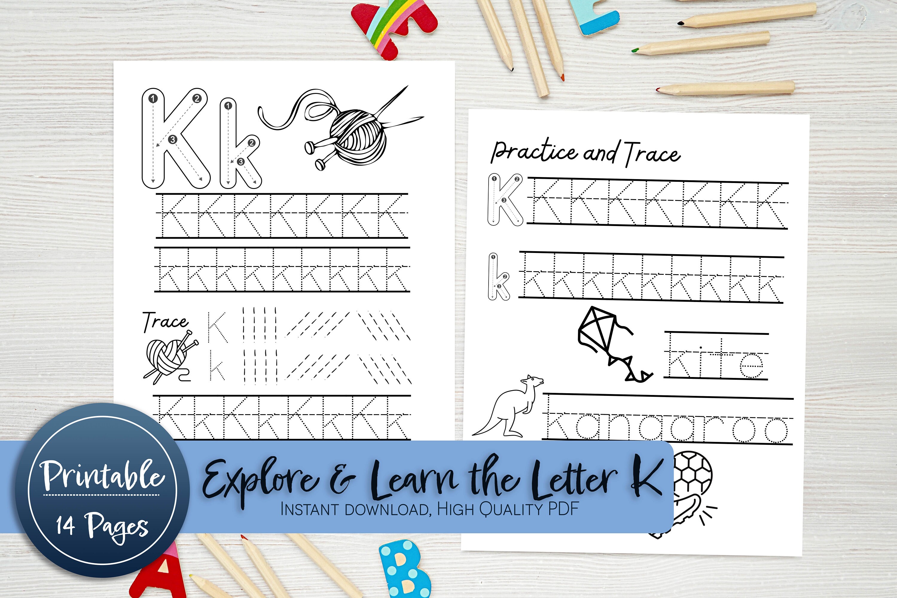 Letter of the Week K Alphabet Learning Preschool - Etsy