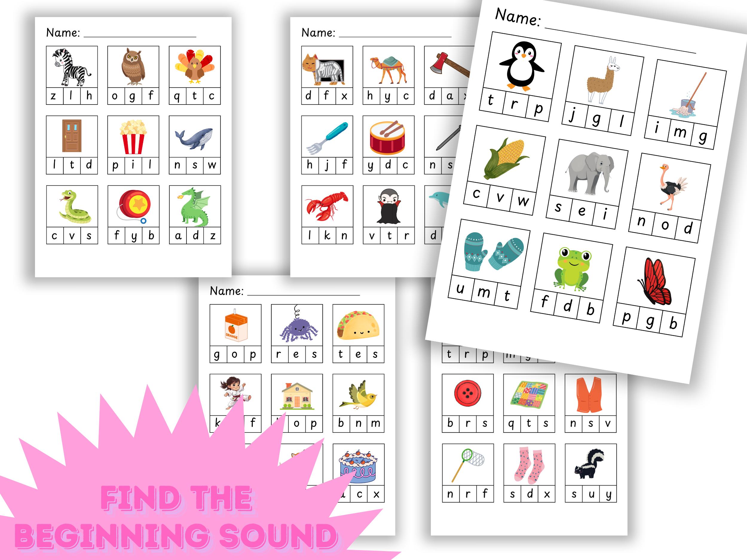 Beginning Sound Worksheets | Phonics CVC Amplify Phonemic Awareness ...