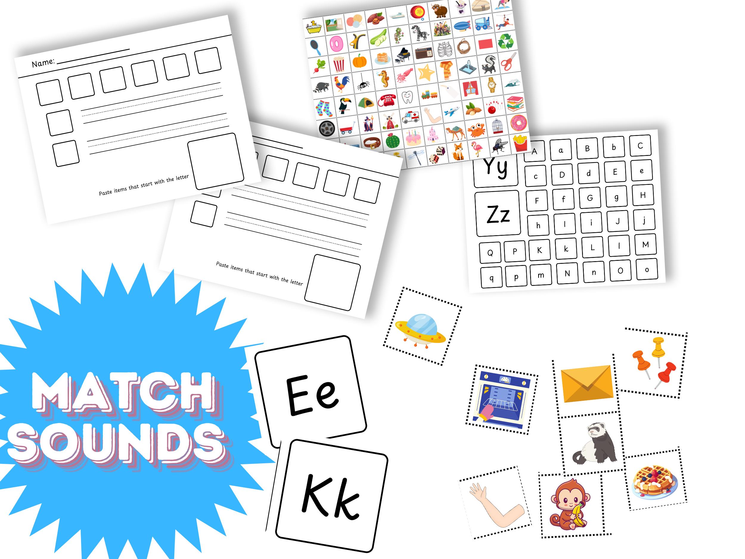 Beginning Sounds Worksheets for Kindergarten + Preschool Phonics CVC ...