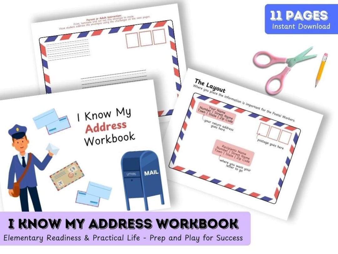 I Know My Address Workbook | Practice, Homeschool Printable ...