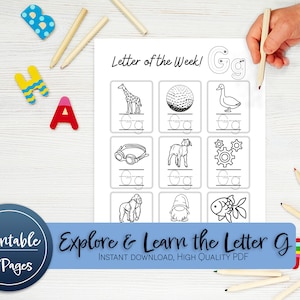 Letter of the Week G - Alphabet Learning, Preschool Worksheets ...