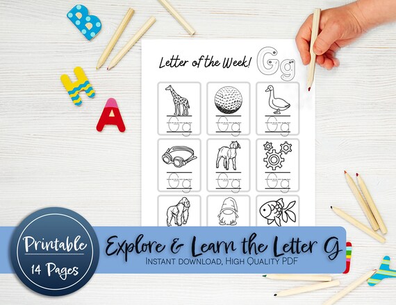 Letter of the Week G Alphabet Learning Preschool - Etsy