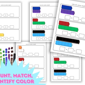Addition With Snap Cubes 37 Cards, Math Centers, Counting Activity ...