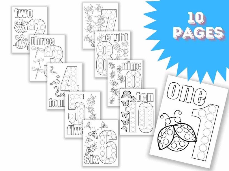 Dab A Dot Printable | Preschool Printable Activity, Coloring, Fine ...