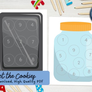 Count the Cookies | Math for Kids Pre-school Activities Worksheet ...