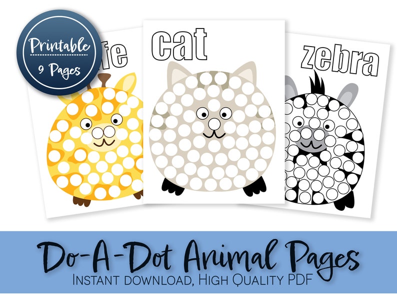Do A Dot Printable Preschool Printable Activity, Coloring, Fine Motor ...