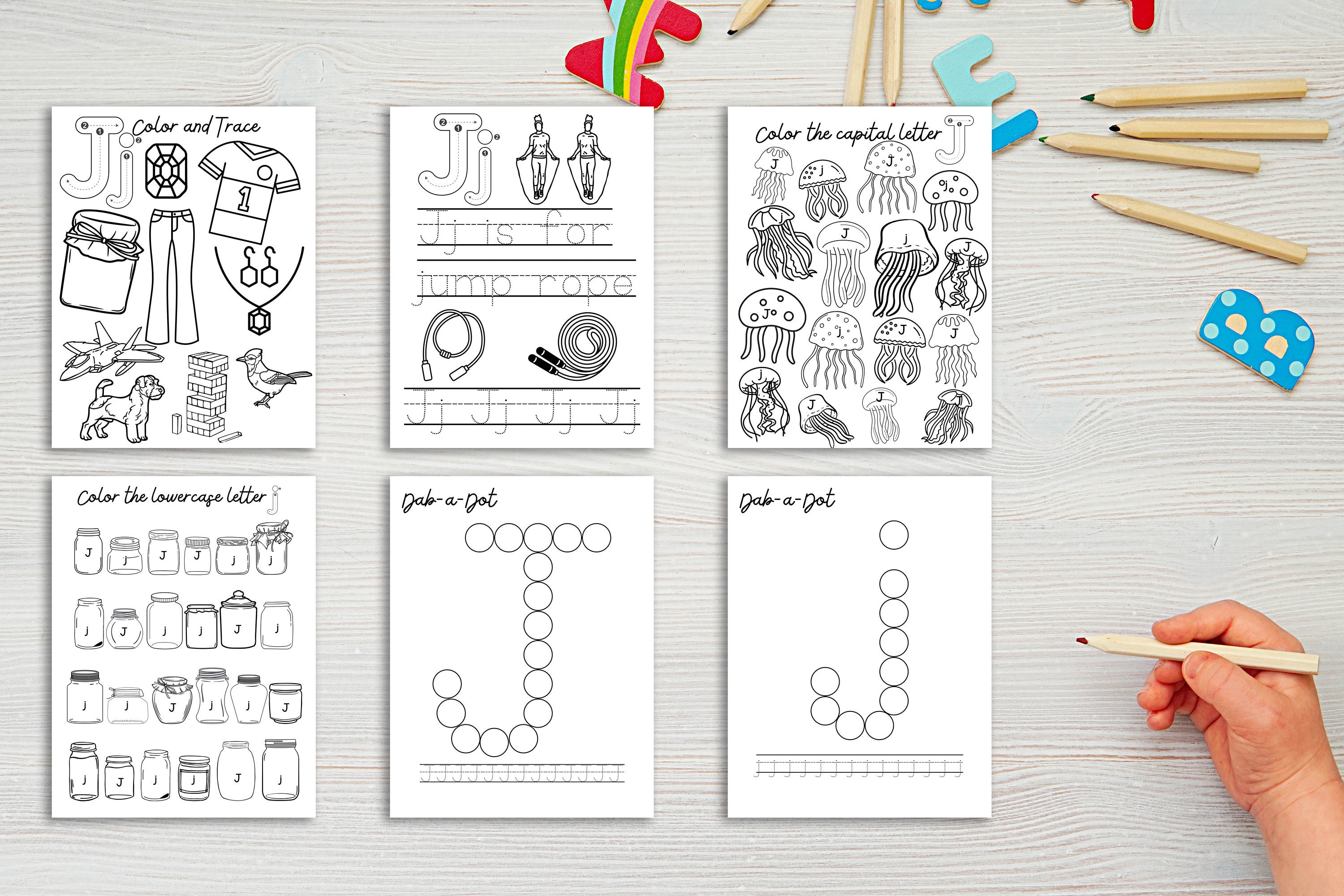 Letter of the Week J Alphabet Learning, Preschool Worksheets, Printable ...