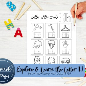 Letter of the Week H - Alphabet Learning, Preschool Worksheets ...