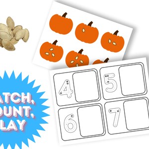 Count, Color and Snack Activity Cards Numbers 1-10, Counting Game ...