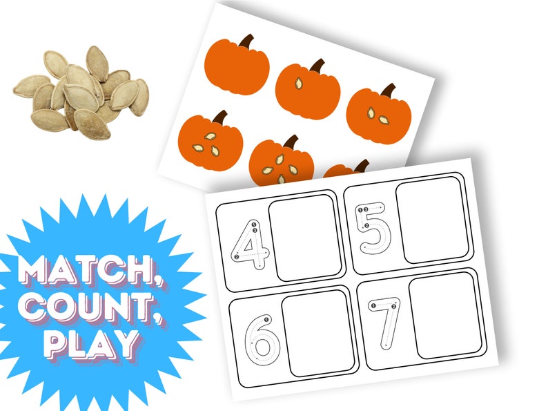 Count, Color and Snack Activity Cards Numbers 1-10, Counting Game ...