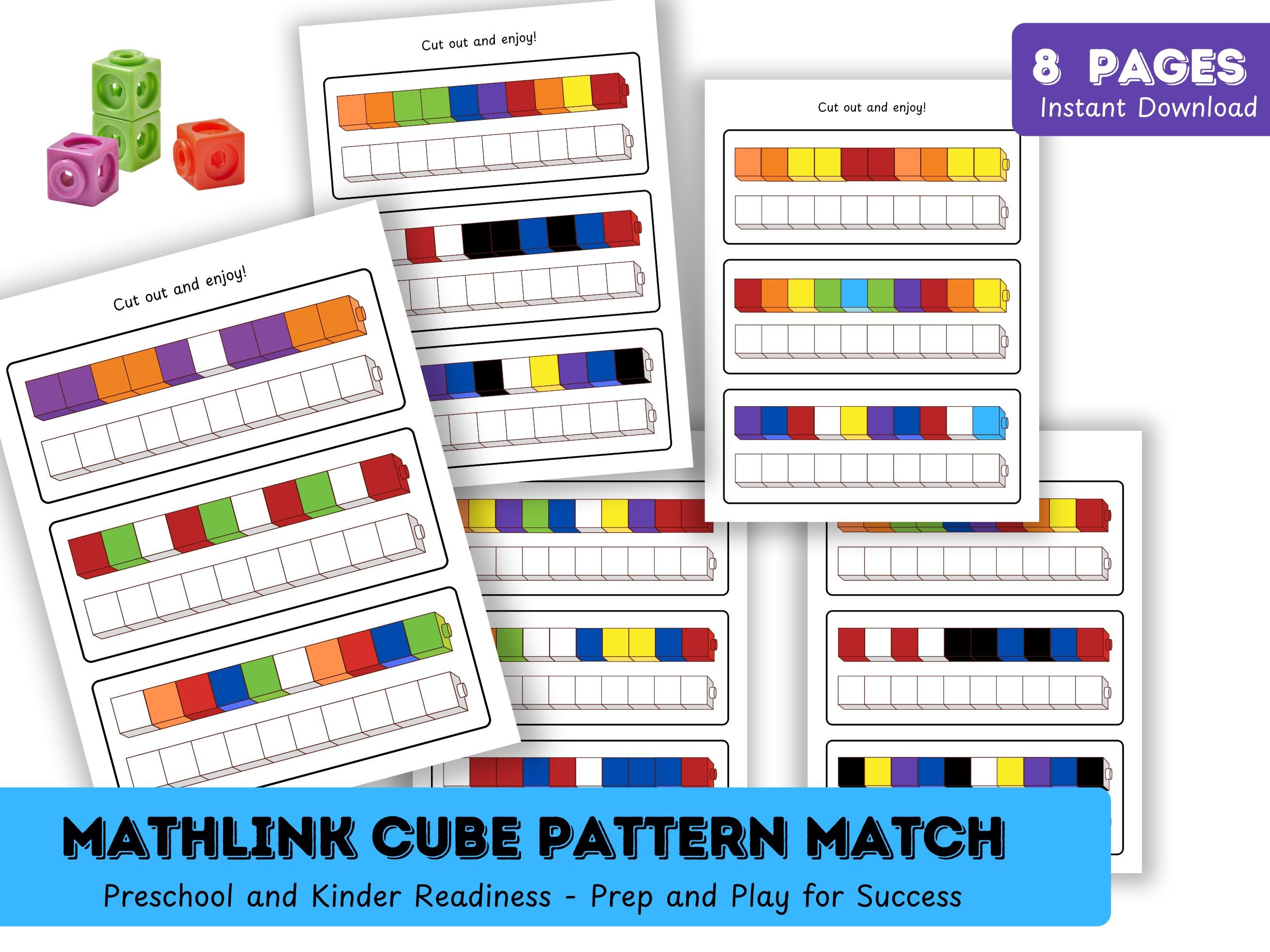 Patterns With Snap Cubes, Pattern Copy Cards, Counting or Connecting ...