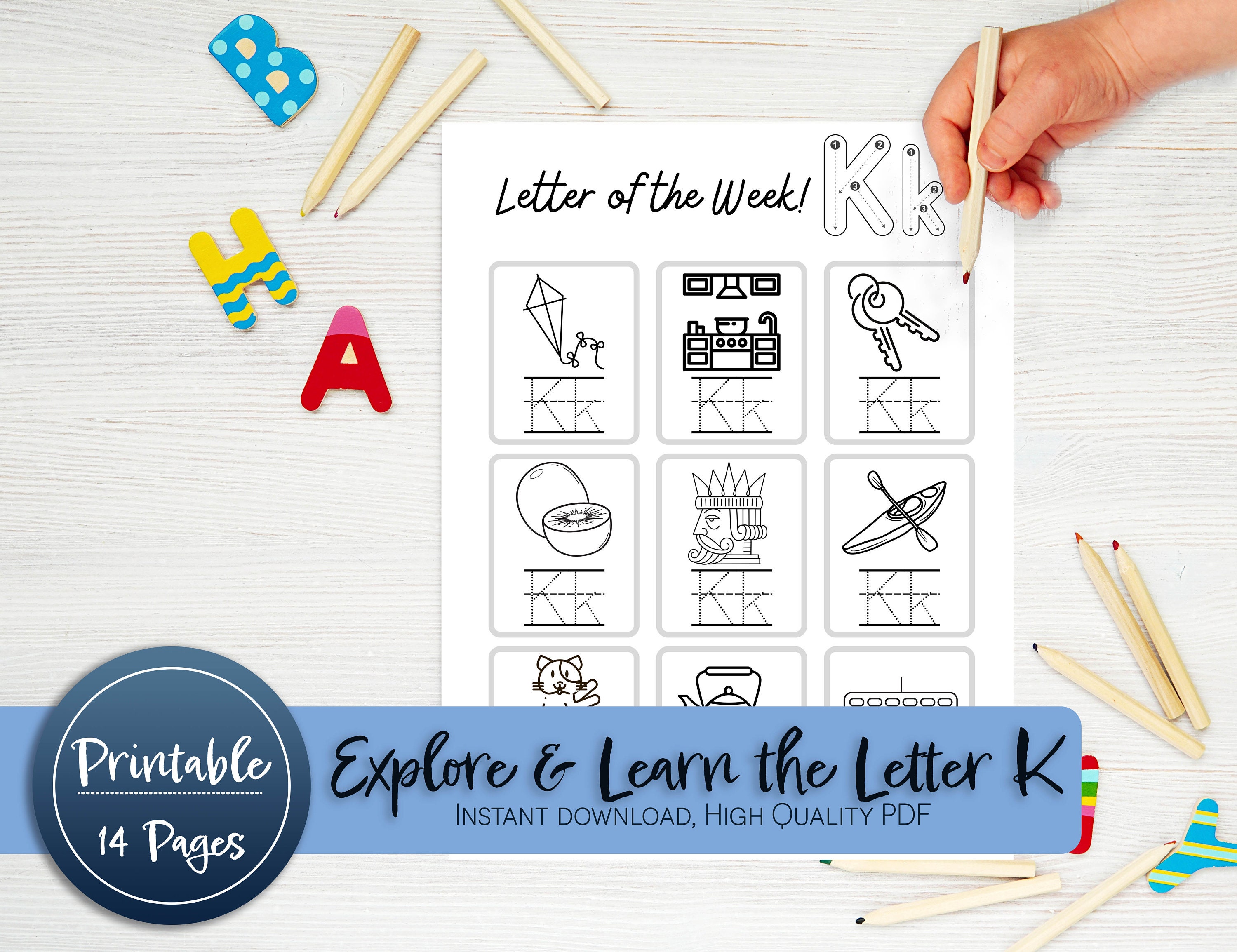 Letter of the Week K - Alphabet Learning, Preschool Worksheets ...