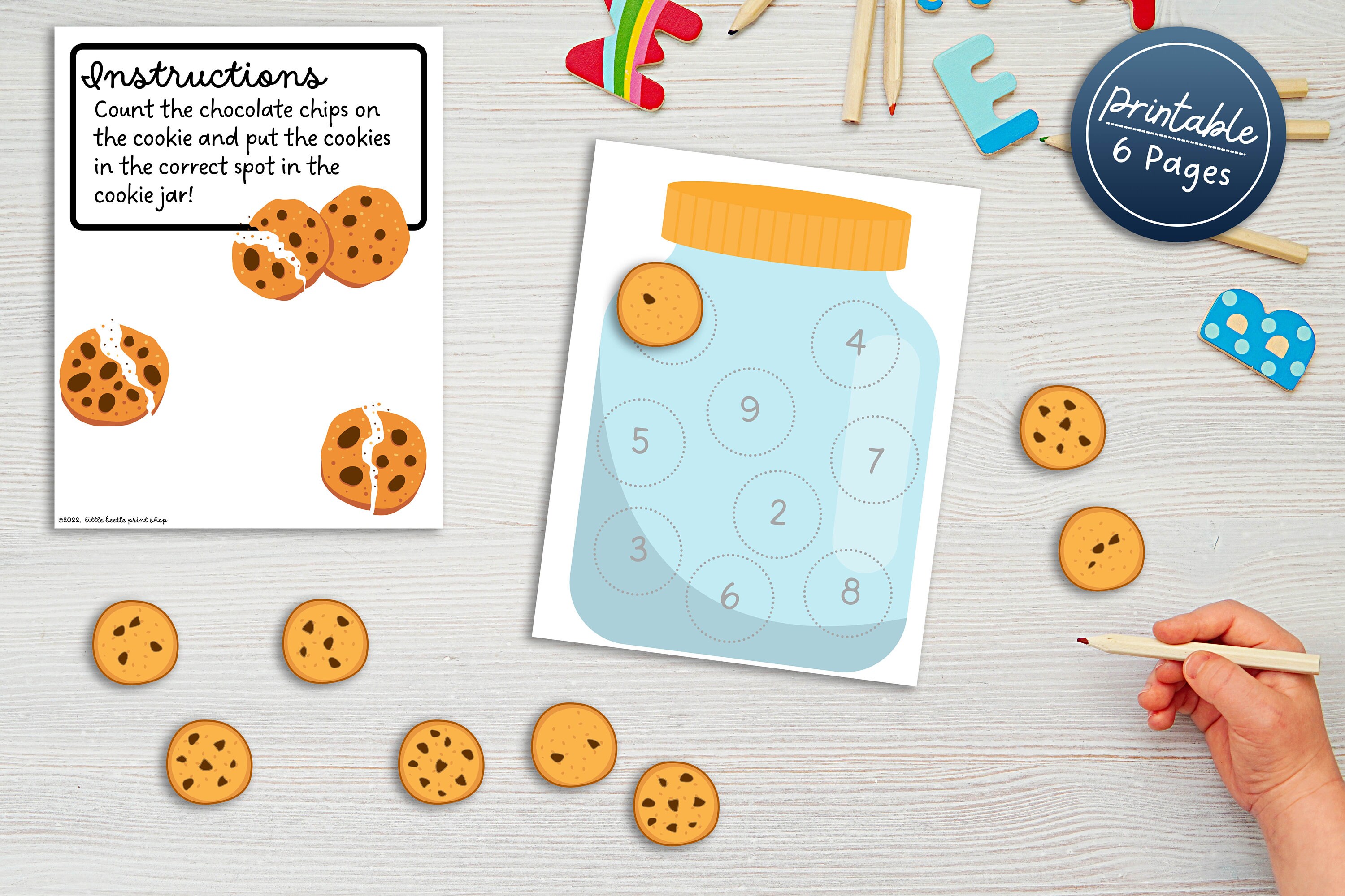 Count the Cookies | Math for Kids Pre-school Activities Worksheet ...