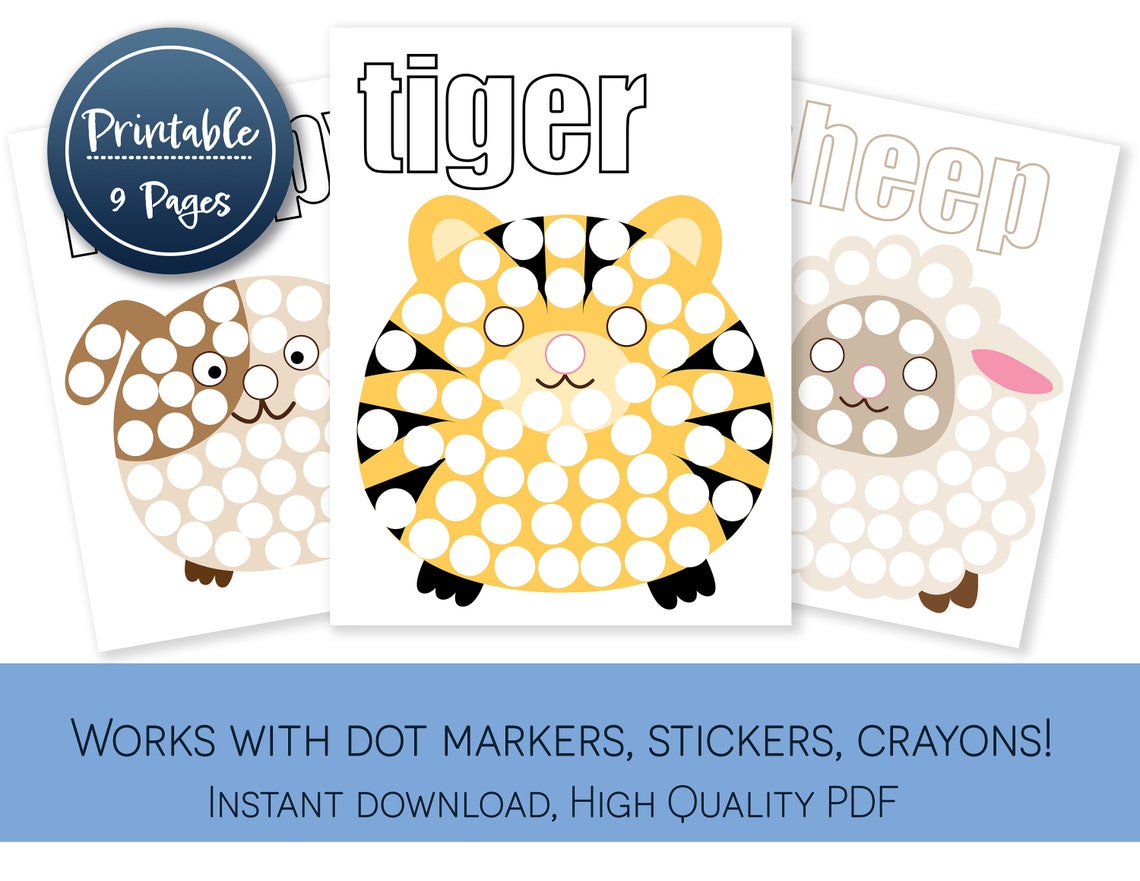 Do A Dot Printable Preschool Printable Activity, Coloring, Fine Motor ...