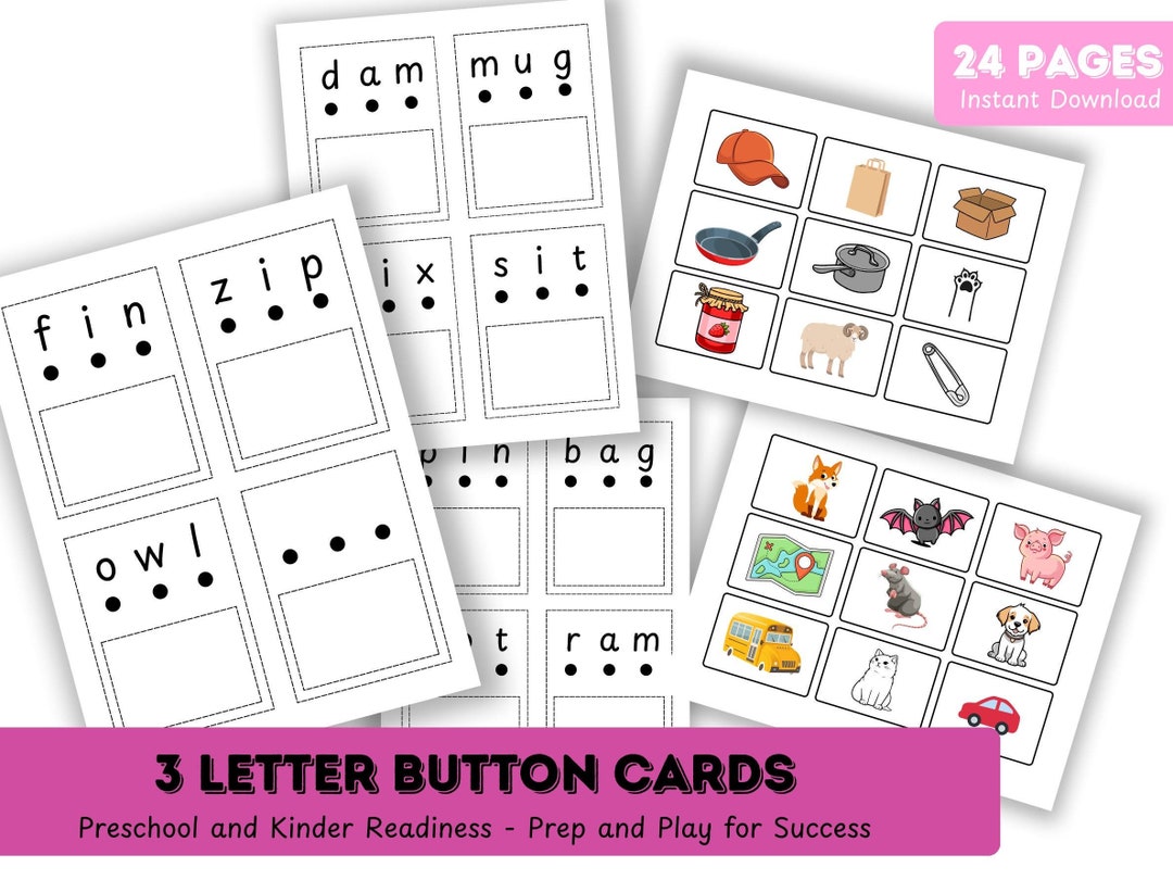 CVC Tap and Read Flash Cards- Learn to Read- Phonics Printable for ...