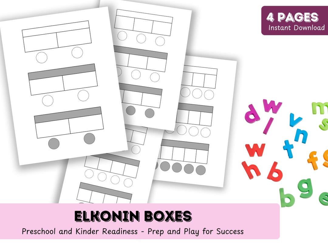 Sound Elkonin Boxes Blank Word Work CVC Phonemic Awareness Early ...