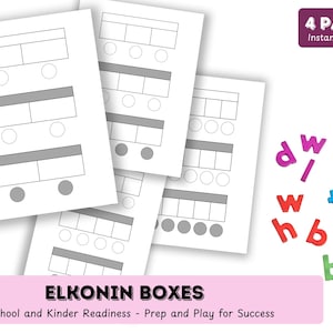 Sound Elkonin Boxes Blank Word Work CVC Phonemic Awareness | Early ...
