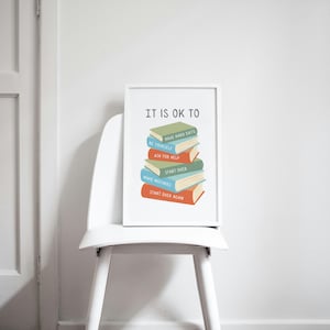 It's Okay to Not Be Okay Poster, Motivational Kids Art, Classroom ...