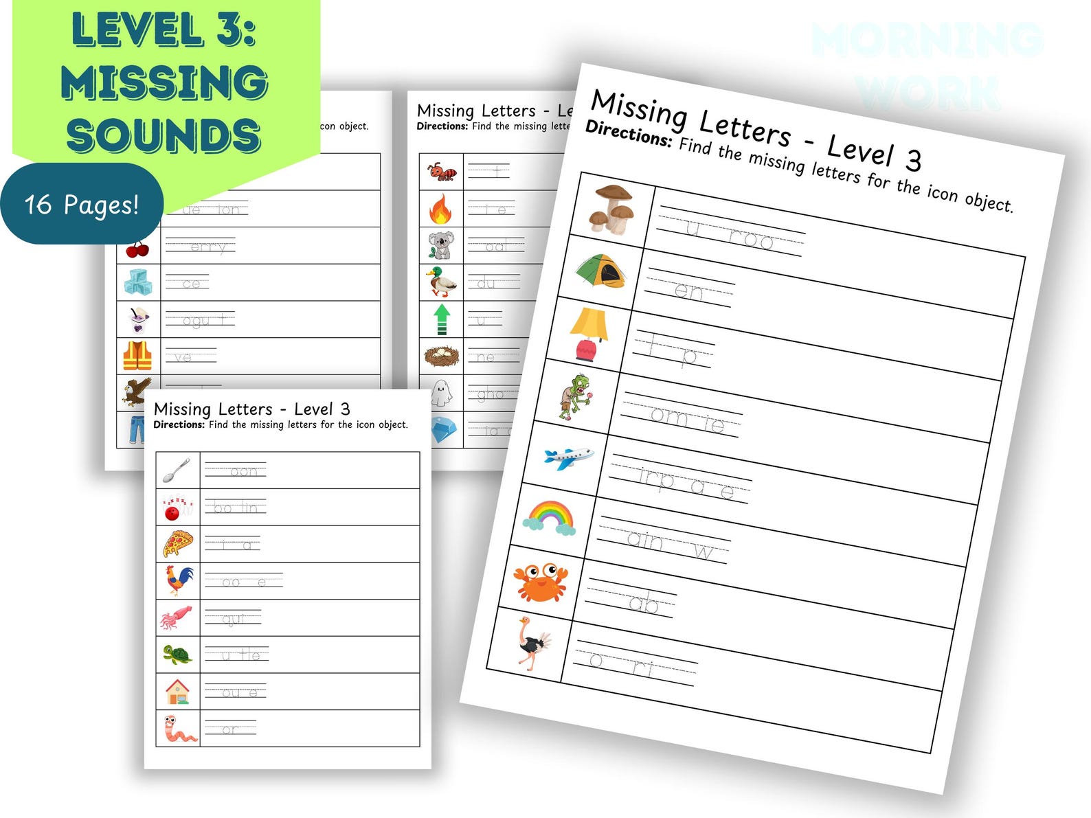 Spelling Worksheets | Phonics CVC Amplify Phonemic Awareness | DIEBELS ...