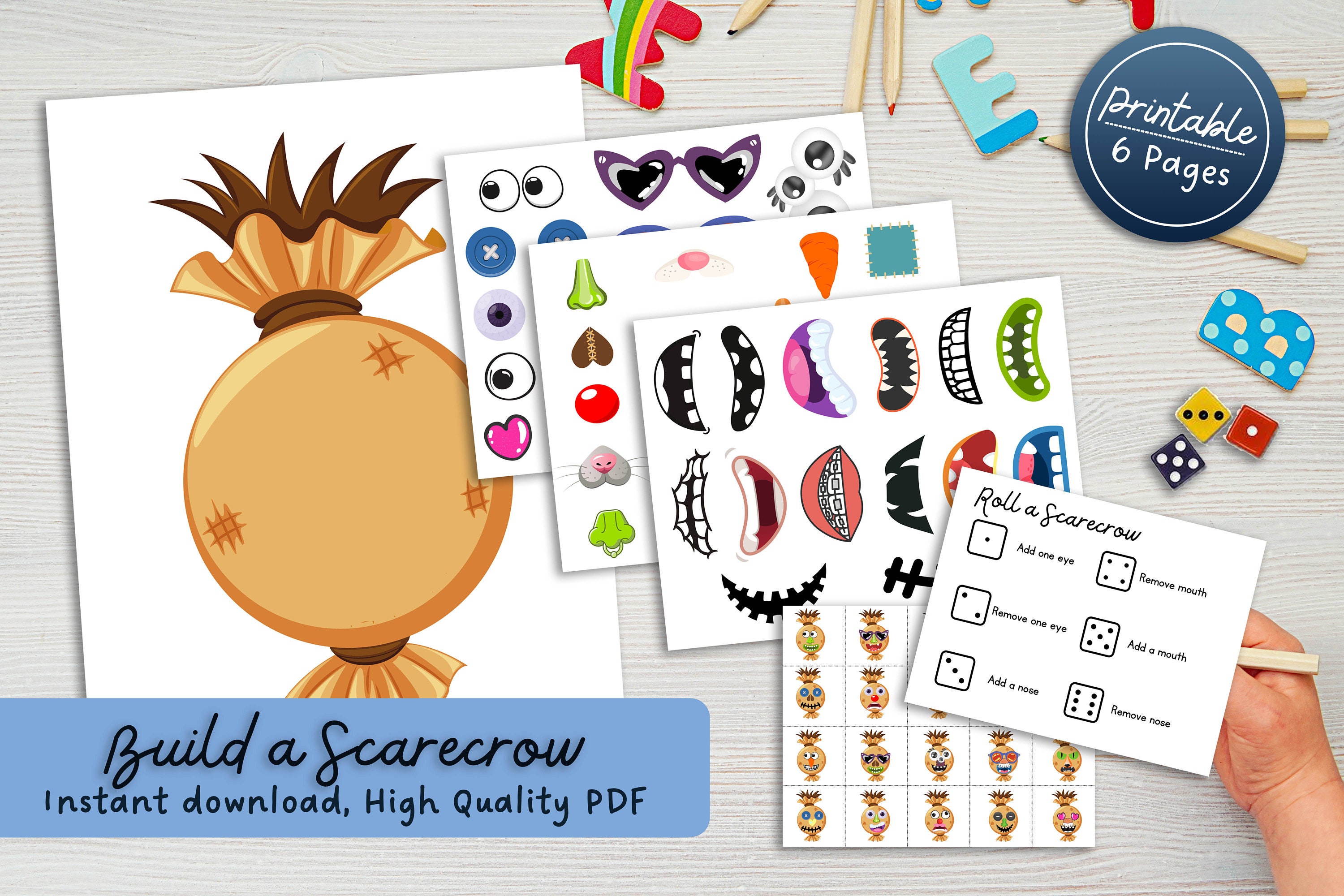 Build a Scarecrow | Cut and Paste Fall Activity Cutting Practice ...