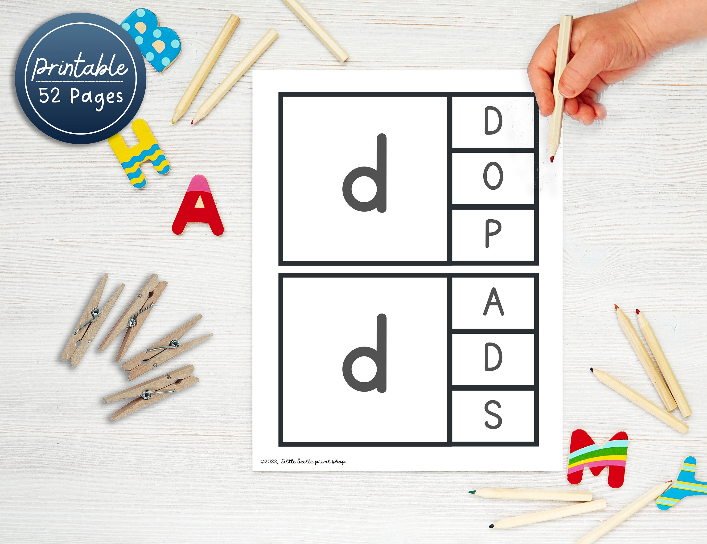 Alphabet Clip Cards Peg It Flash Cards, Peg It, Clip Cards, Educational ...