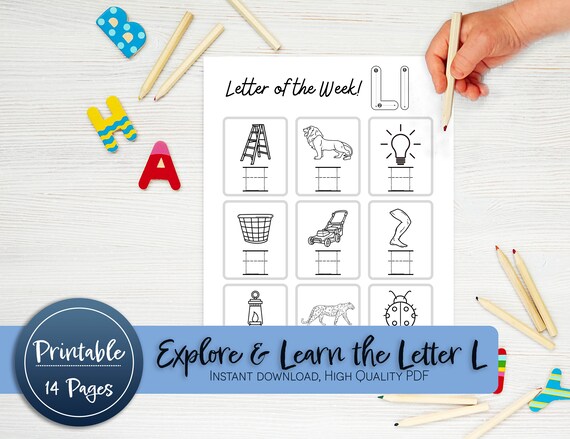 Letter of the Week L Alphabet Learning Preschool - Etsy