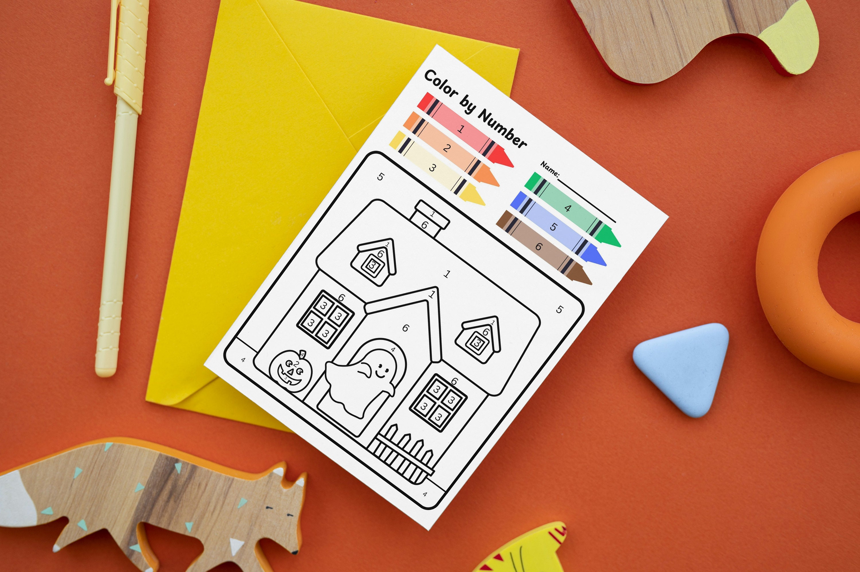 Pre-k Color by Number Printable Worksheet, Educational Activity ...