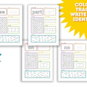 Sight Word Workbook | Fry's 100, Educational Activities Preschool ...