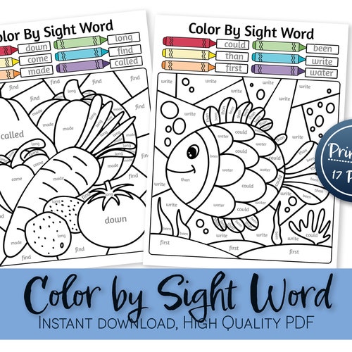 Pre-k Sight Words Printable Worksheets Fry's 100 - Etsy
